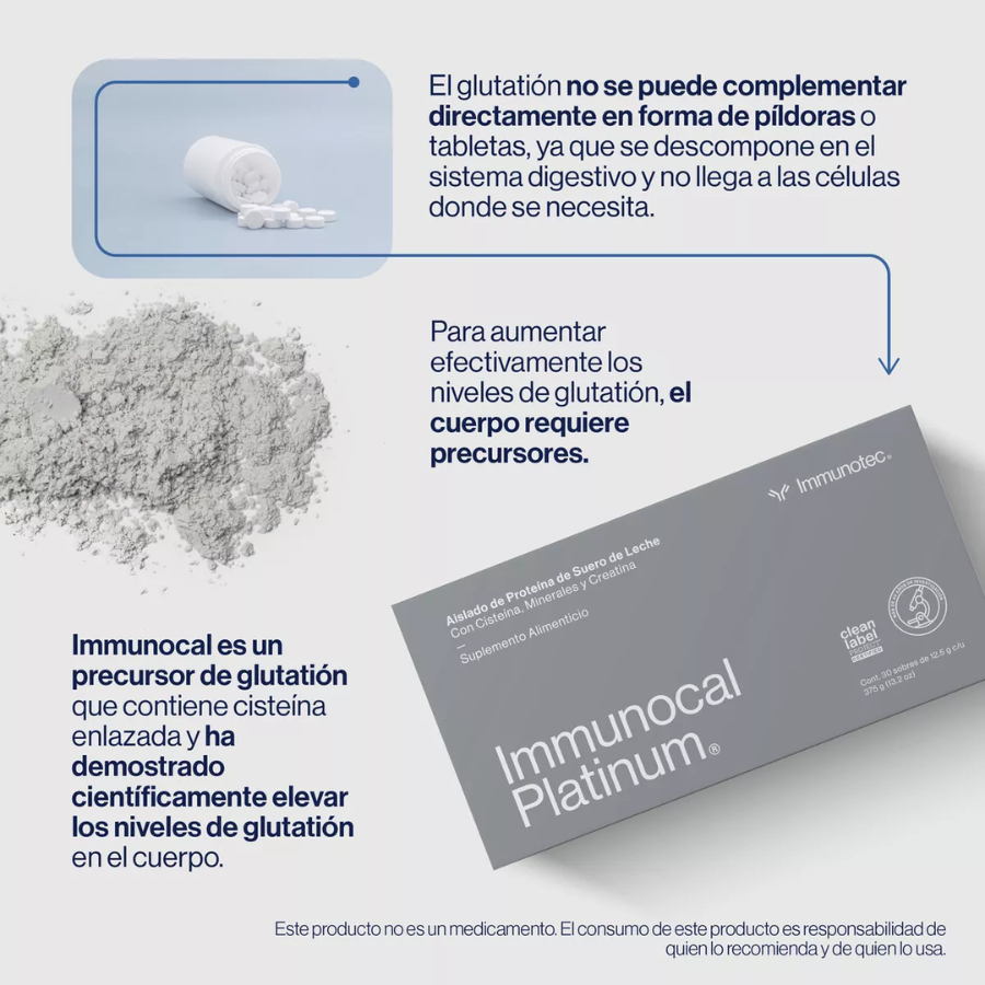 Immunocal Platinum Aislado de Proteína de Suero de Leche Desintoxicant ...